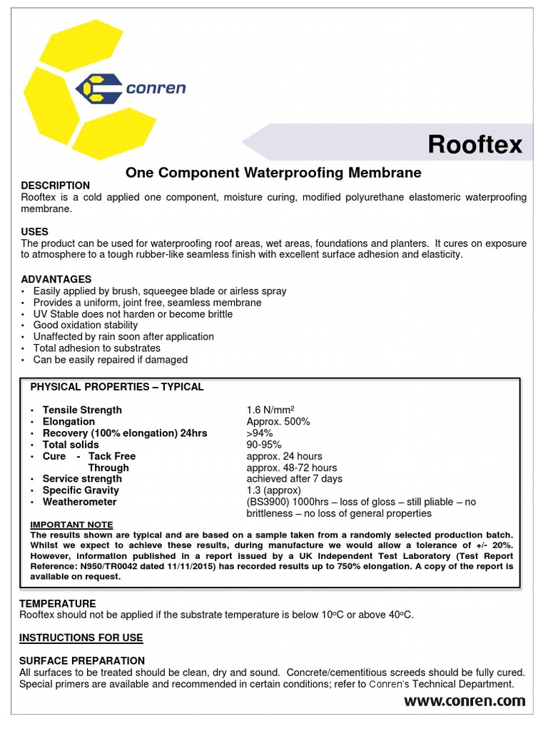 Rooftex Brochure | PDF | Industrial Processes | Materials