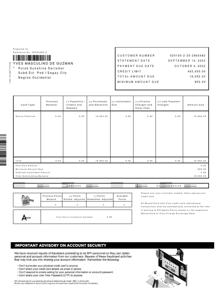 Bpi Statement | Download Free PDF | Credit Card | Visa Inc.