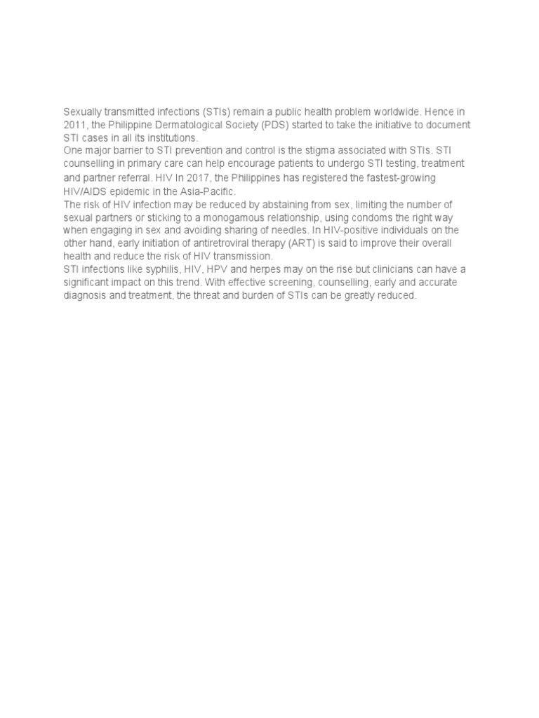 STD Philippines Intro. | PDF