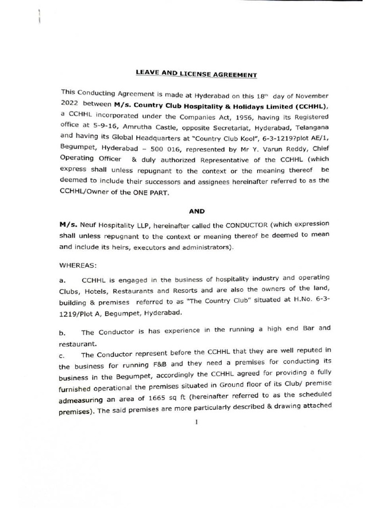 Country Club & Neuf Hospitality | PDF