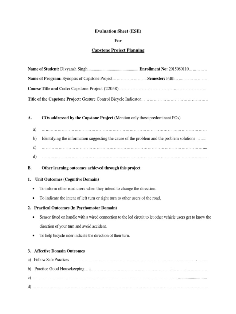 Capstone Project Evaluation | PDF | Psychology | Behavior Modification