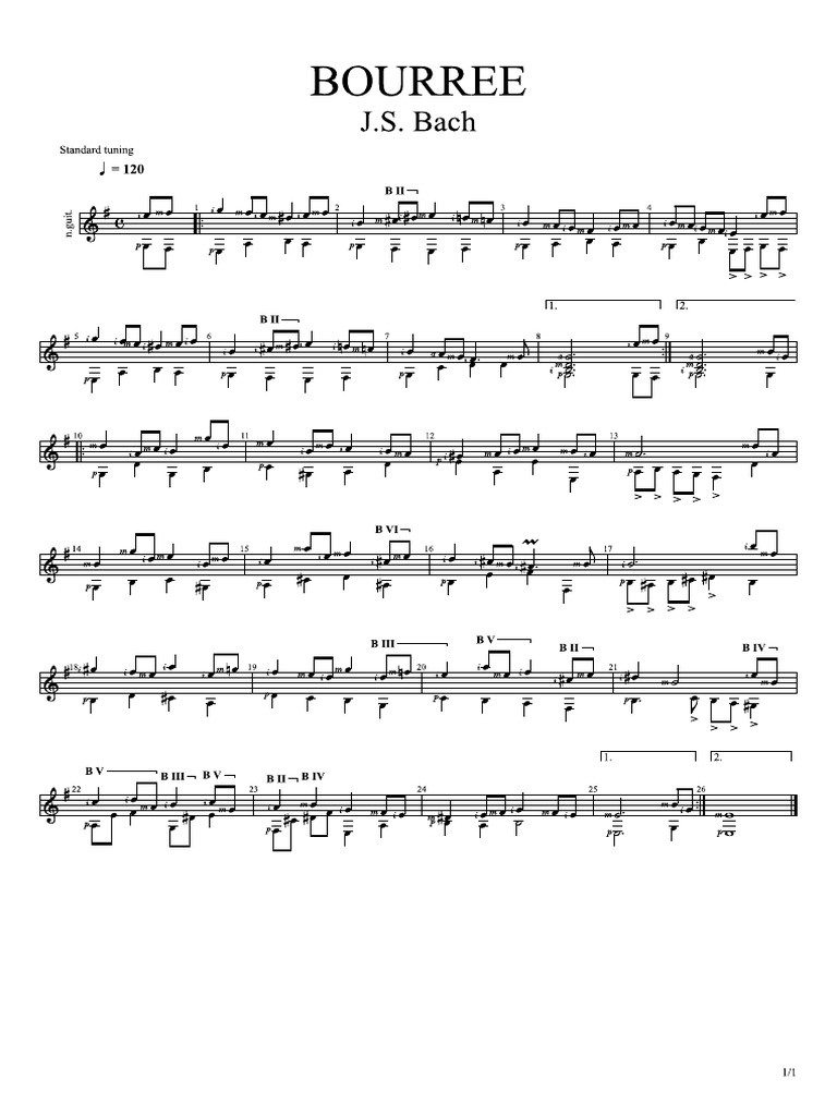 Bourrée Bach | PDF