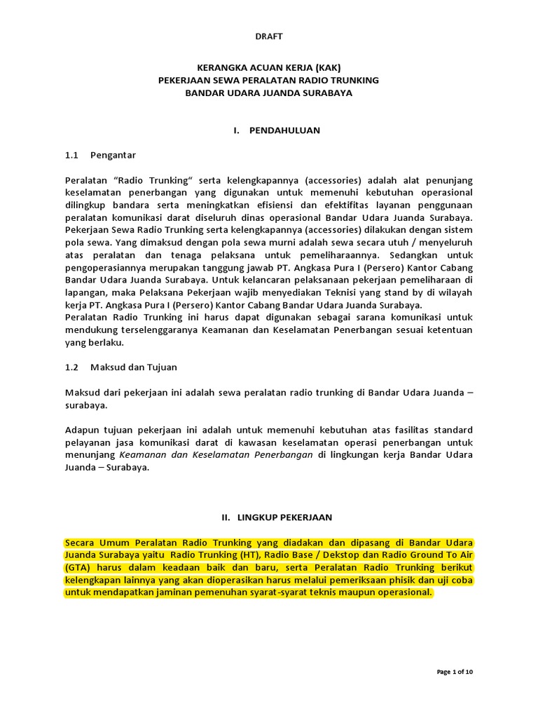 KAK Sewa Radio Trunking 2020 | PDF
