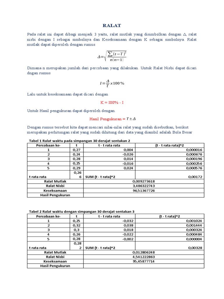 Ralat M1 | PDF