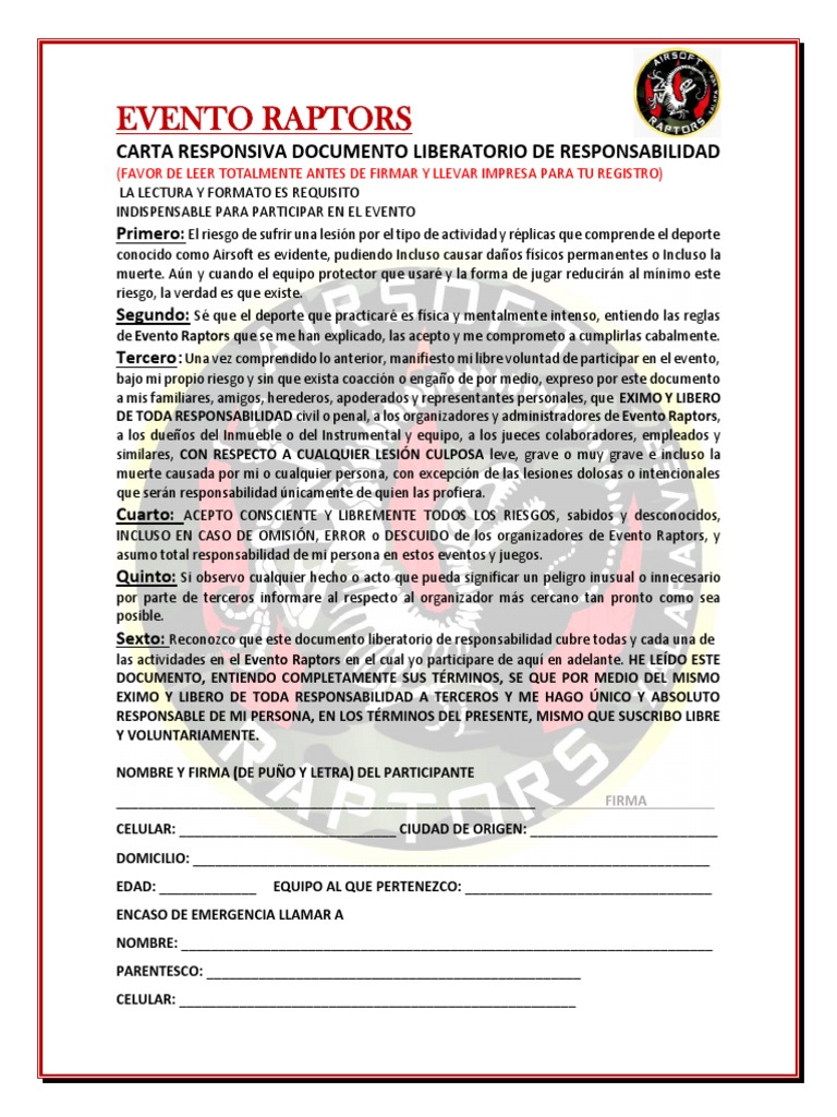 Responsiva Raptors | PDF