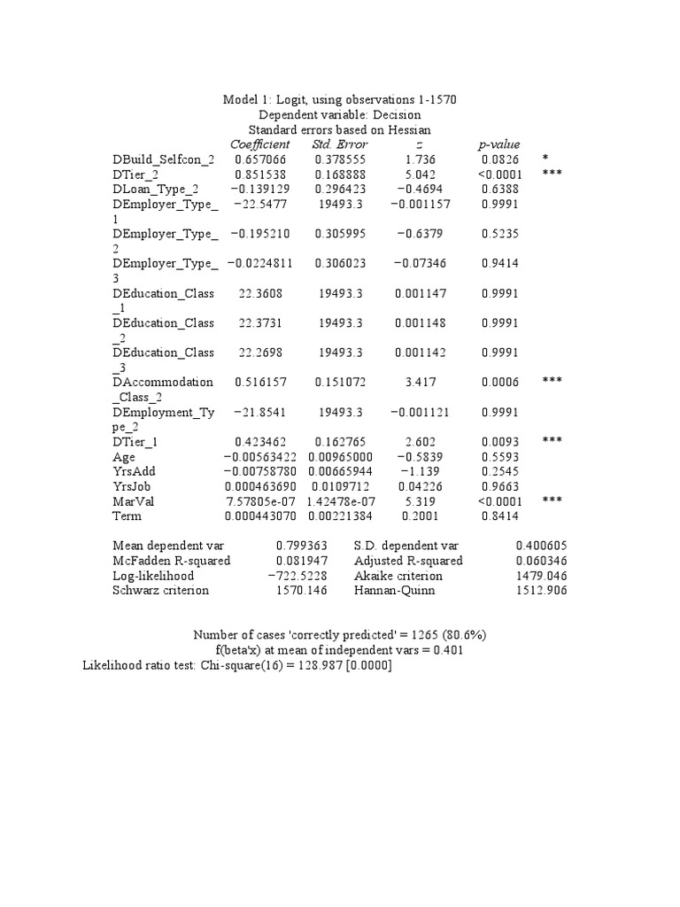Gretl Data Pdf Logistic Regression Statistical Models 5150