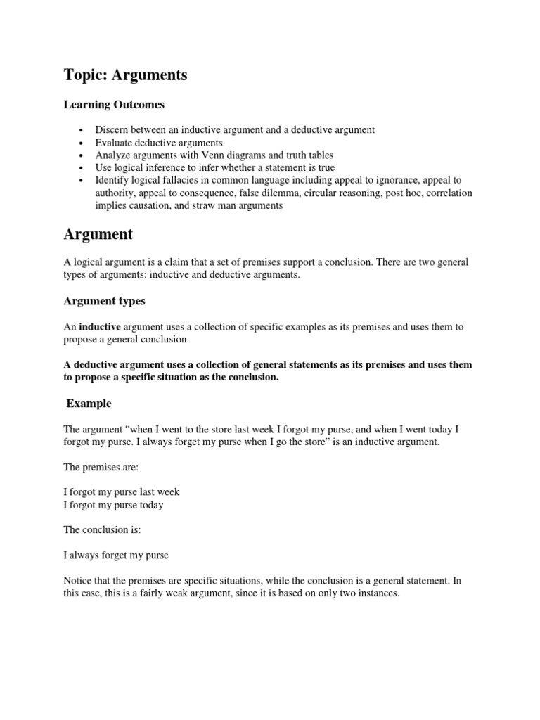 An In Depth Examination Of Logical Arguments Inductive Vs Deductive Reasoning Evaluating