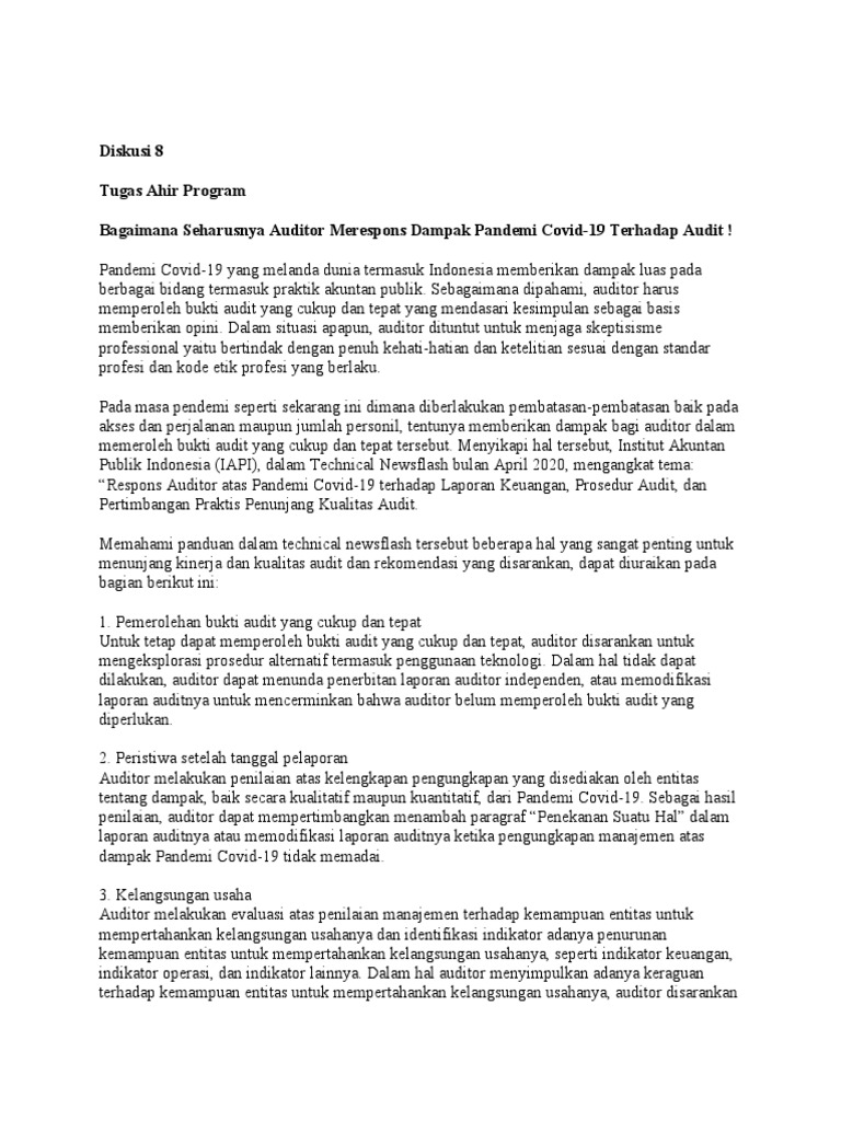 Diskusi 8 TAP | PDF