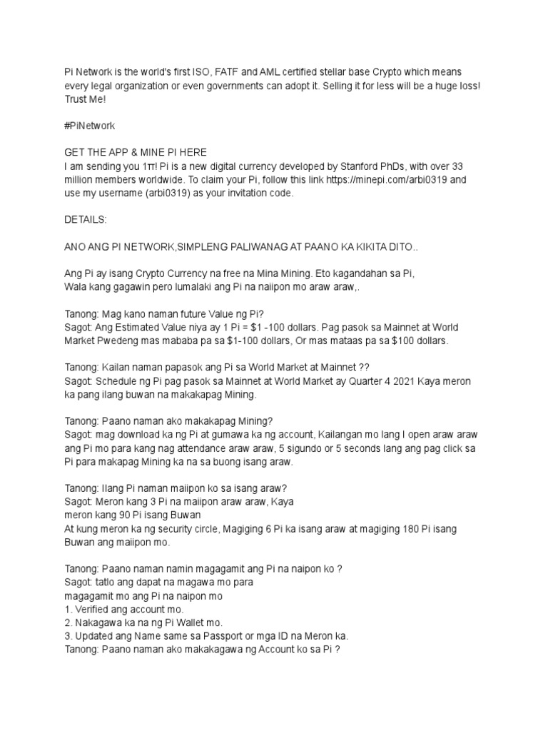 Pi NETWORK - Invitation | PDF