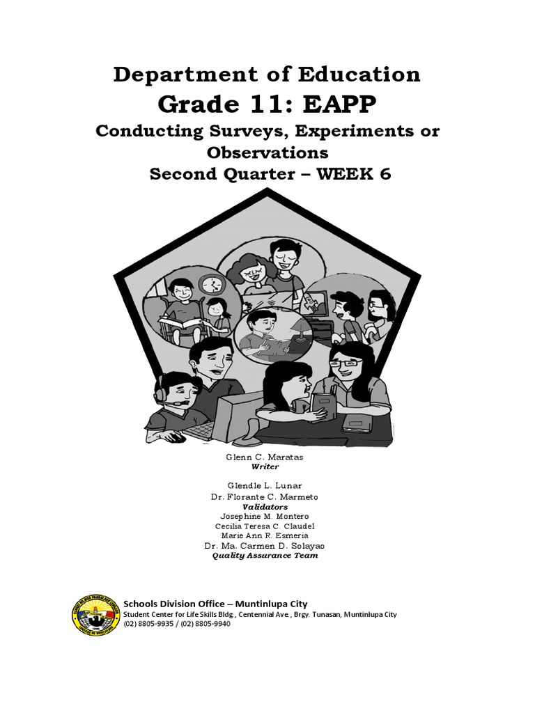 6 Final English Grade 11 Week 6 Eapp Second Quarter | PDF | Survey ...