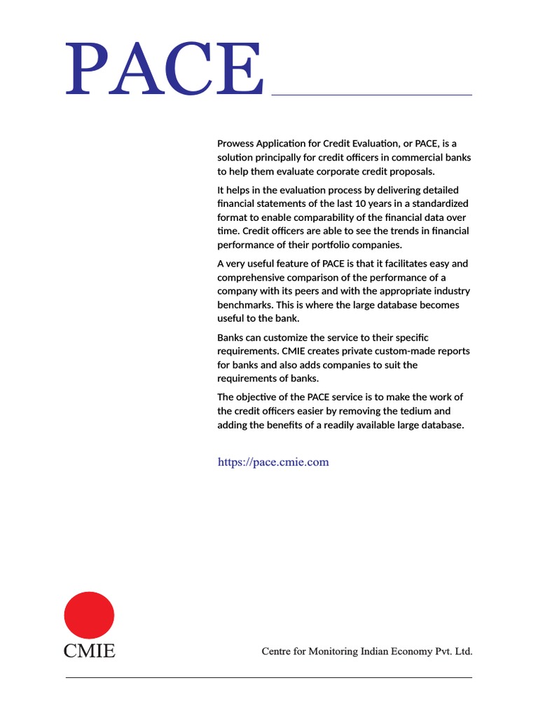 PACE: Corporate Credit Evaluation Tool | PDF | Economies | Business