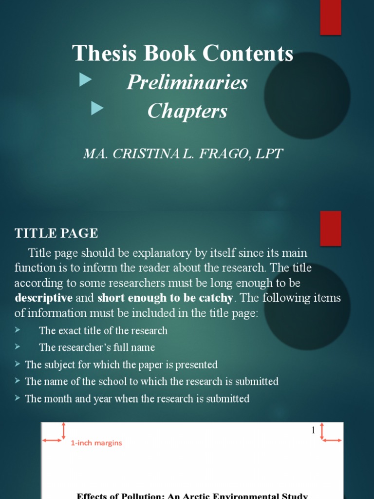Preliminaries for Research Thesis | PDF | Relevance | Thesis