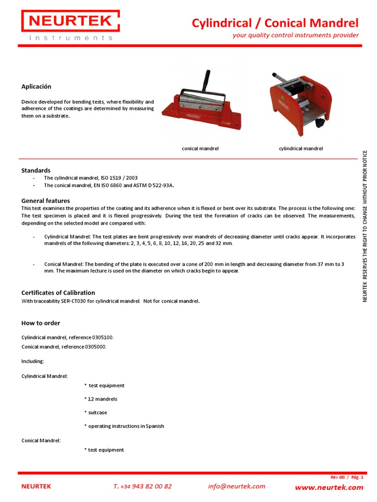 Neurtek (Bending) Data Sheet | PDF | Technology & Engineering
