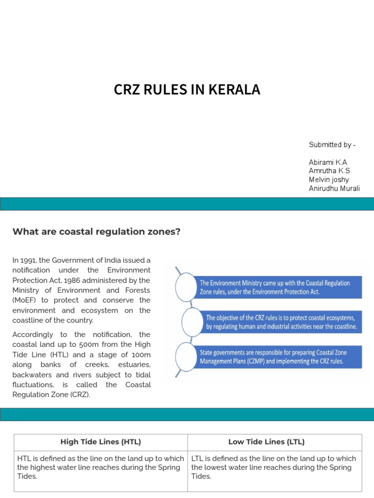 CRZ Rules | Download Free PDF | Coast | Coral Reef
