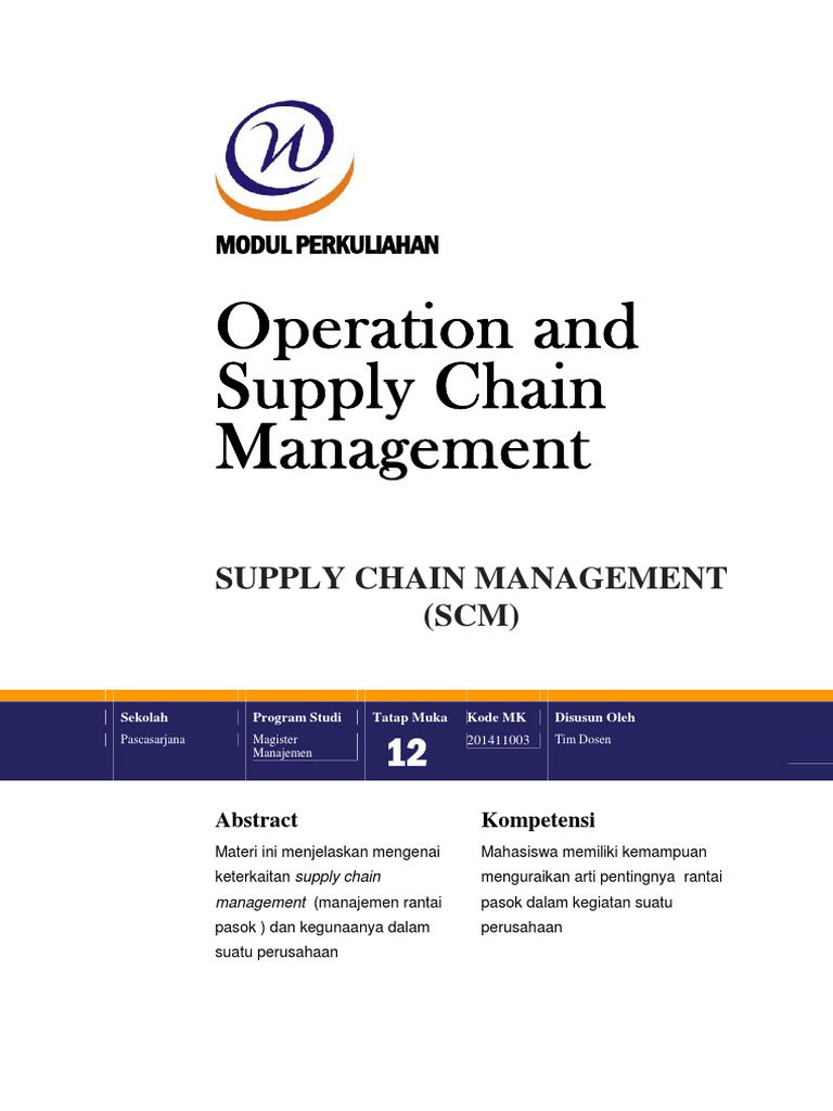 Modul 12 Oscm Supply Chain Management | PDF