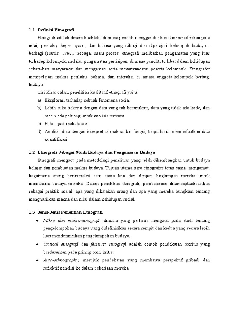 Panduan Lengkap Penelitian Etnografi | PDF | Sains & Matematika