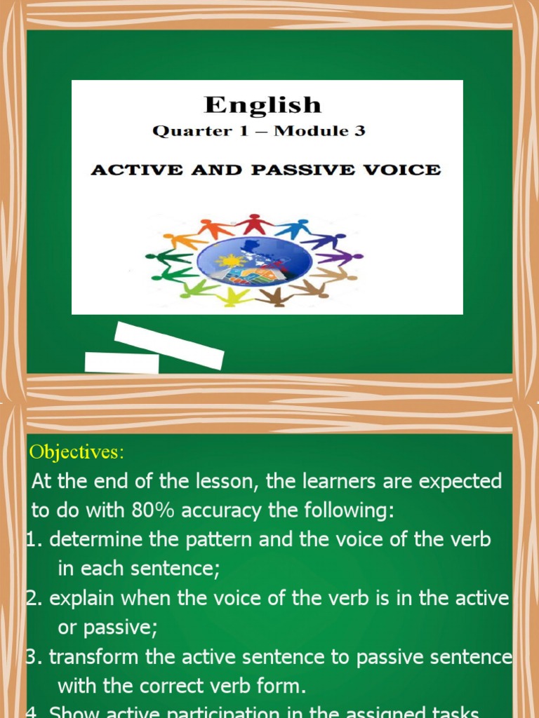 G7 - PPT - ACTIVE-AND-PASSIVE-VOICE | PDF | Verb | Grammatical Tense