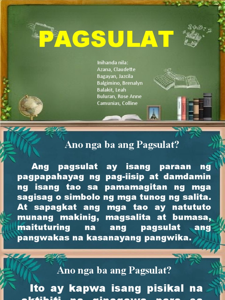 Pagsulat | PDF