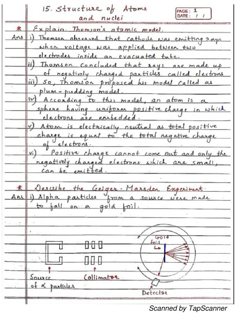 Chapter - 15 Structure of Atom and Nuclei | PDF | Cooking, Food & Wine ...