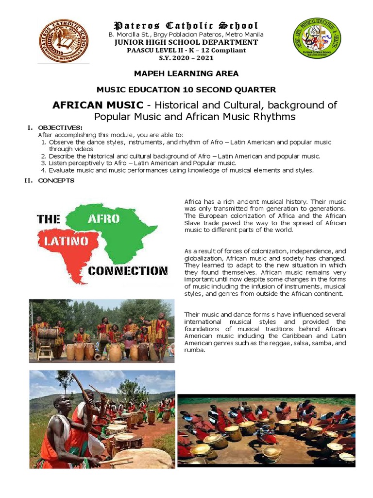 Historical Background of African Music | PDF | Blues | Dances