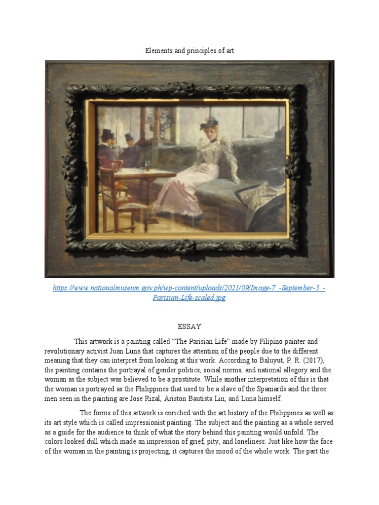 Juan Luna's "The Parisian Life" Analysis | PDF | Paintings | The Arts