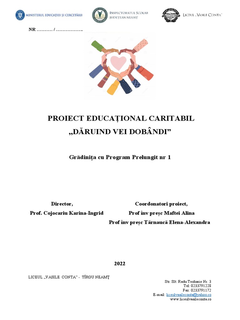 Proiect Educational ,,daruind Vei Dobandi" | PDF