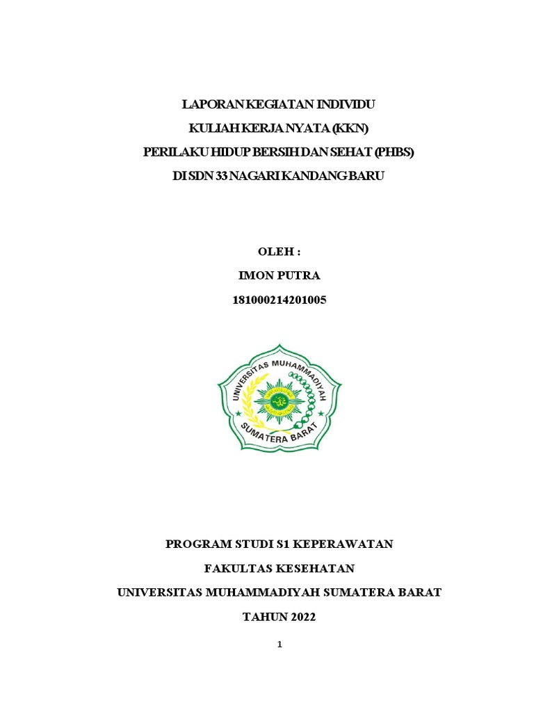 Laporan KKN Imon Putra | PDF