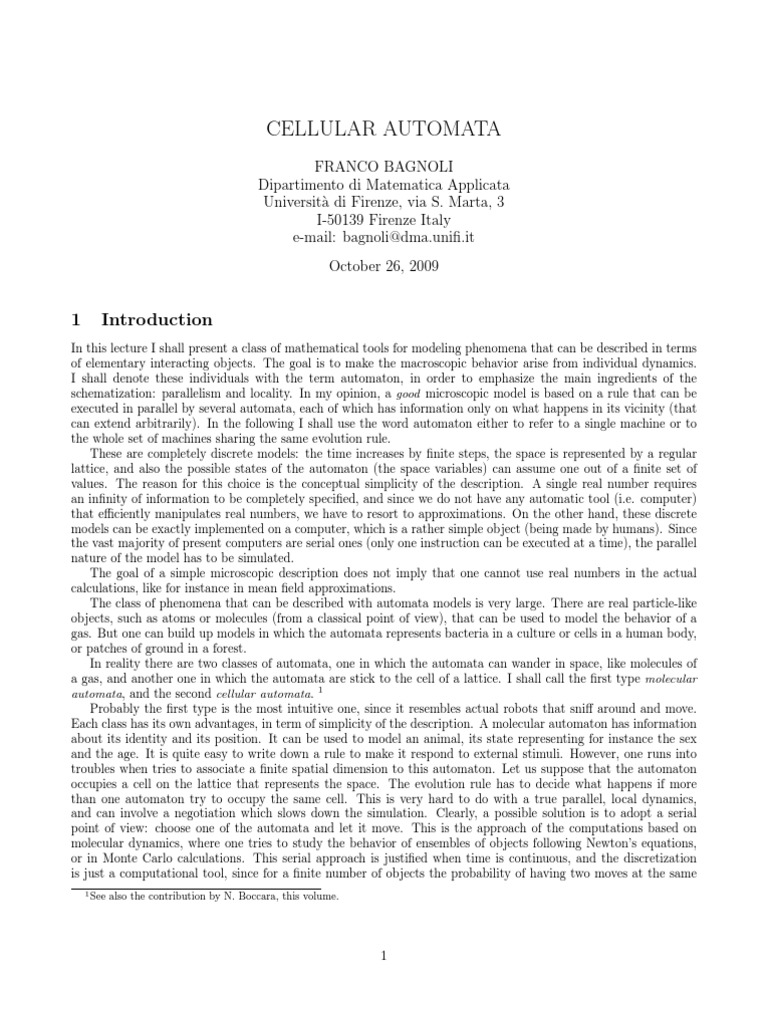 Cellular Automata | PDF | Eigenvalues And Eigenvectors | Markov Chain