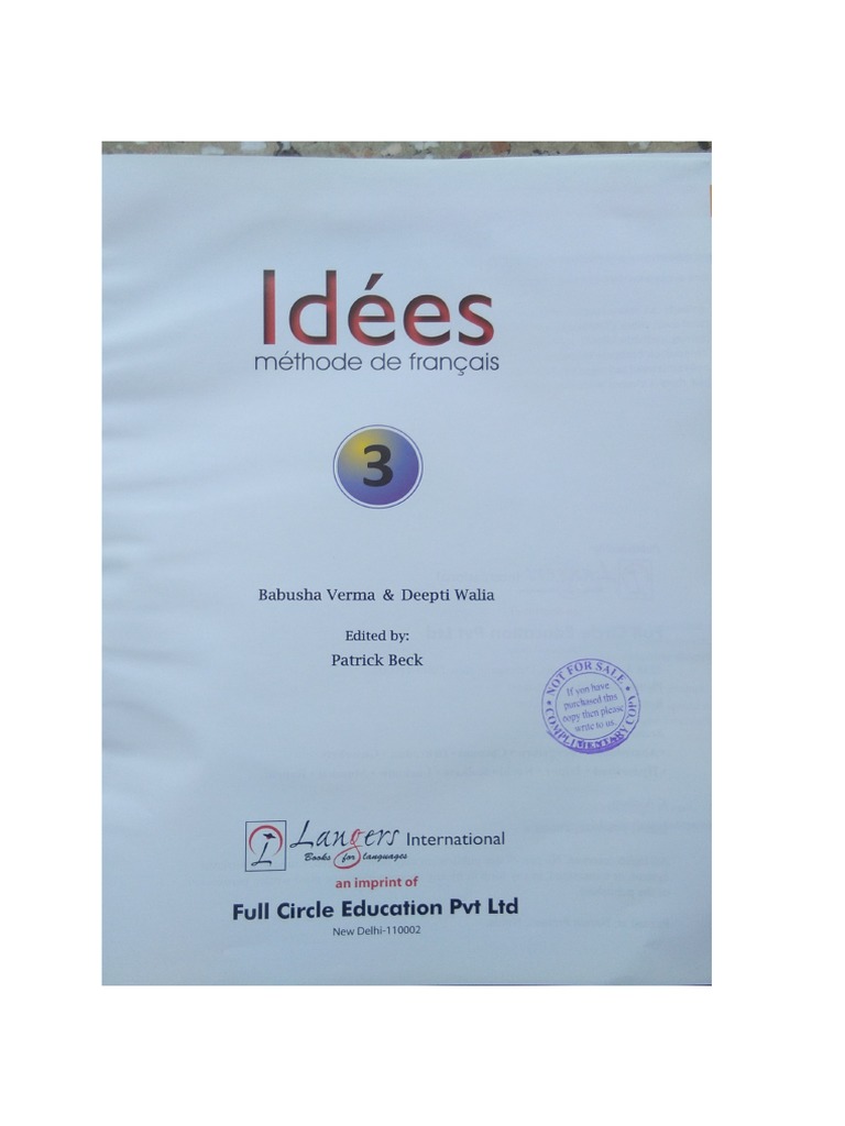 Idees 3 - Methode de Francais | PDF