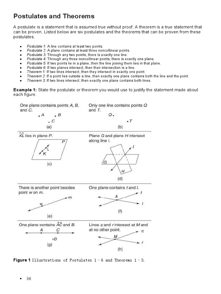 Postulates and Theorems | PDF | Triangle | Line (Geometry)