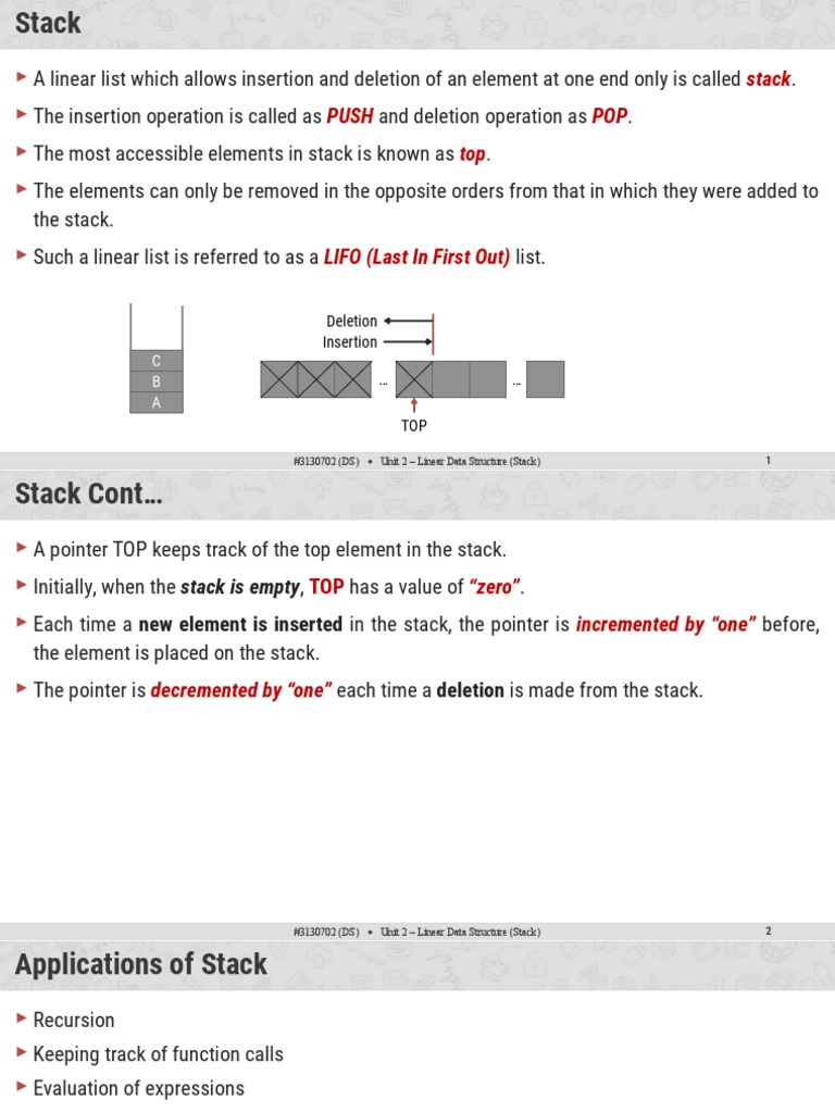 Unit 21 Stack Pdf Subroutine Algorithms And Data Structures 