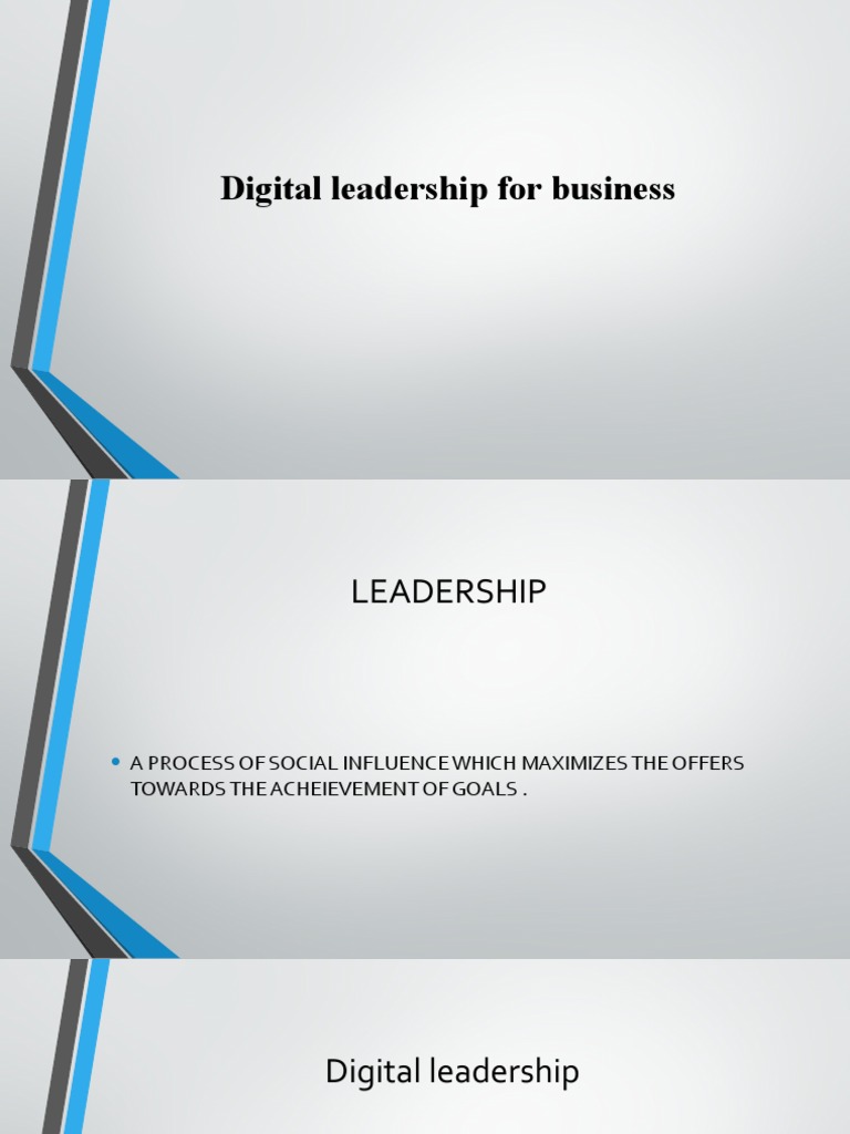 Digital Leadership For Business | Download Free PDF | Leadership | Streaming Media