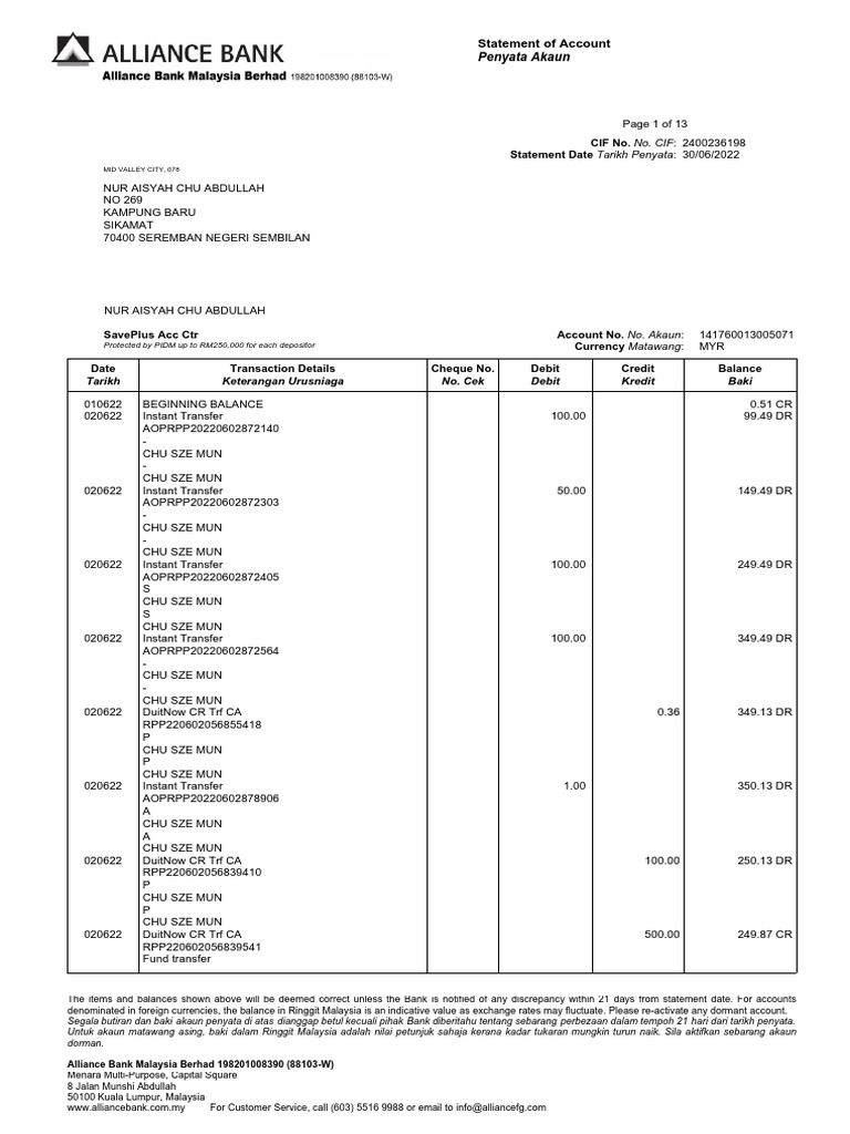 Statement Request.6 | PDF | Debits And Credits | Credit Card