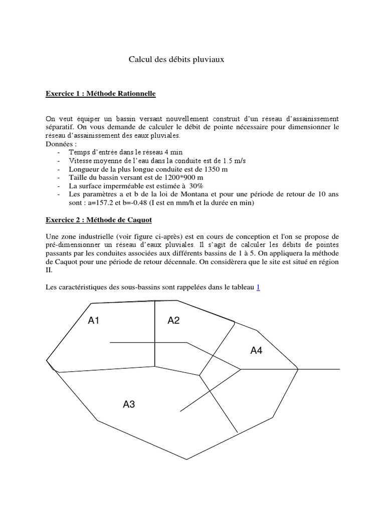Exercice 05 | PDF | Ruissellement | Débit (hydrologie)