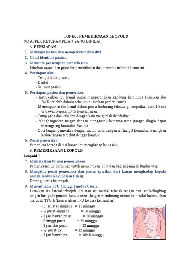 Osce - Pemeriksaan Leopold-1 | PDF