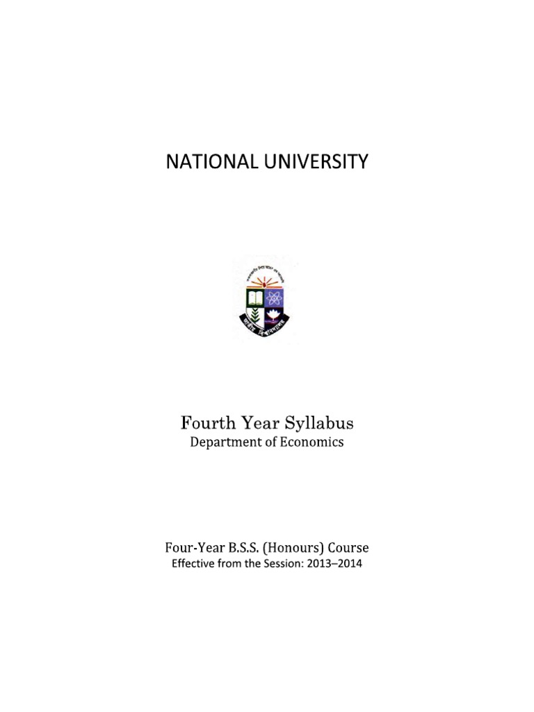 Economics Hounours 4th Year Syllabus | PDF | Regression Analysis | Ordinary Least Squares