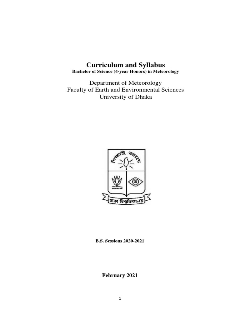 Meteorology Syllabus Pdf Integral Matrix Mathematics 5709