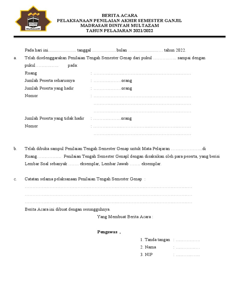 ABSEN N Berita Acara | PDF