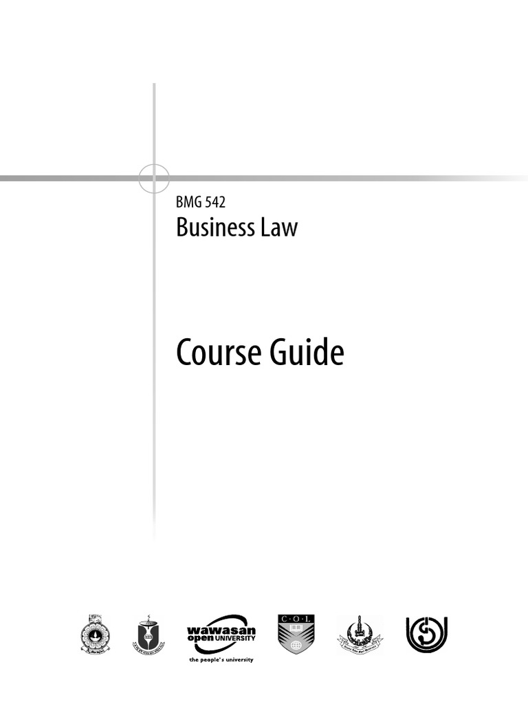 Business Law Course Guide (BMG542) | Download Free PDF | Distance ...