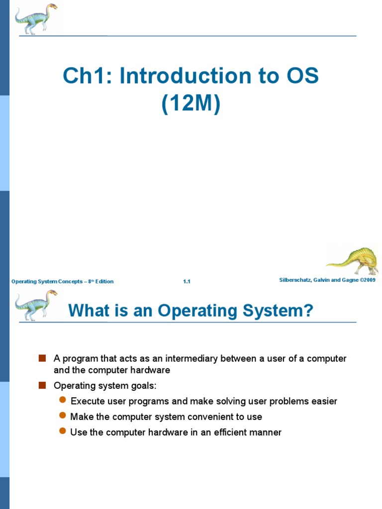 Ch1 Introduction To Os | Download Free PDF | Operating System | Computer Cluster