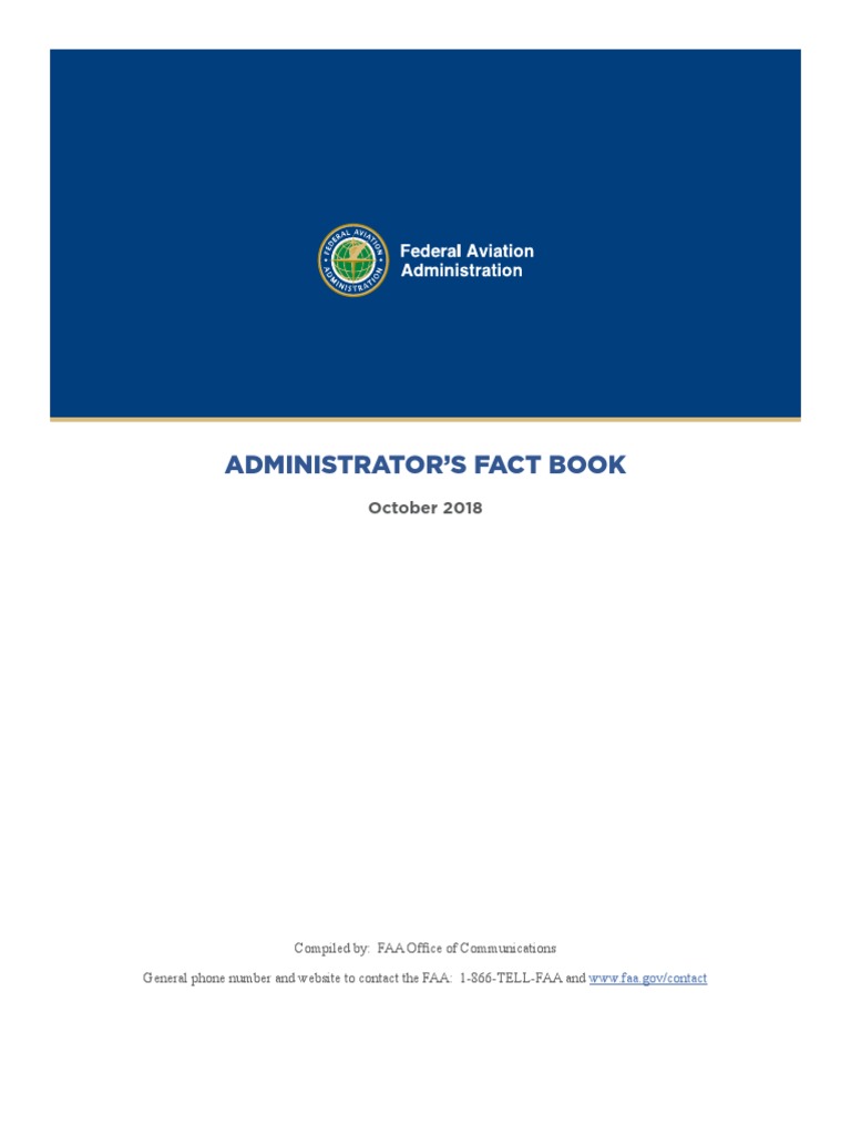 2018 Administrators Fact Book | PDF | Air Traffic Control | National Transportation Safety Board