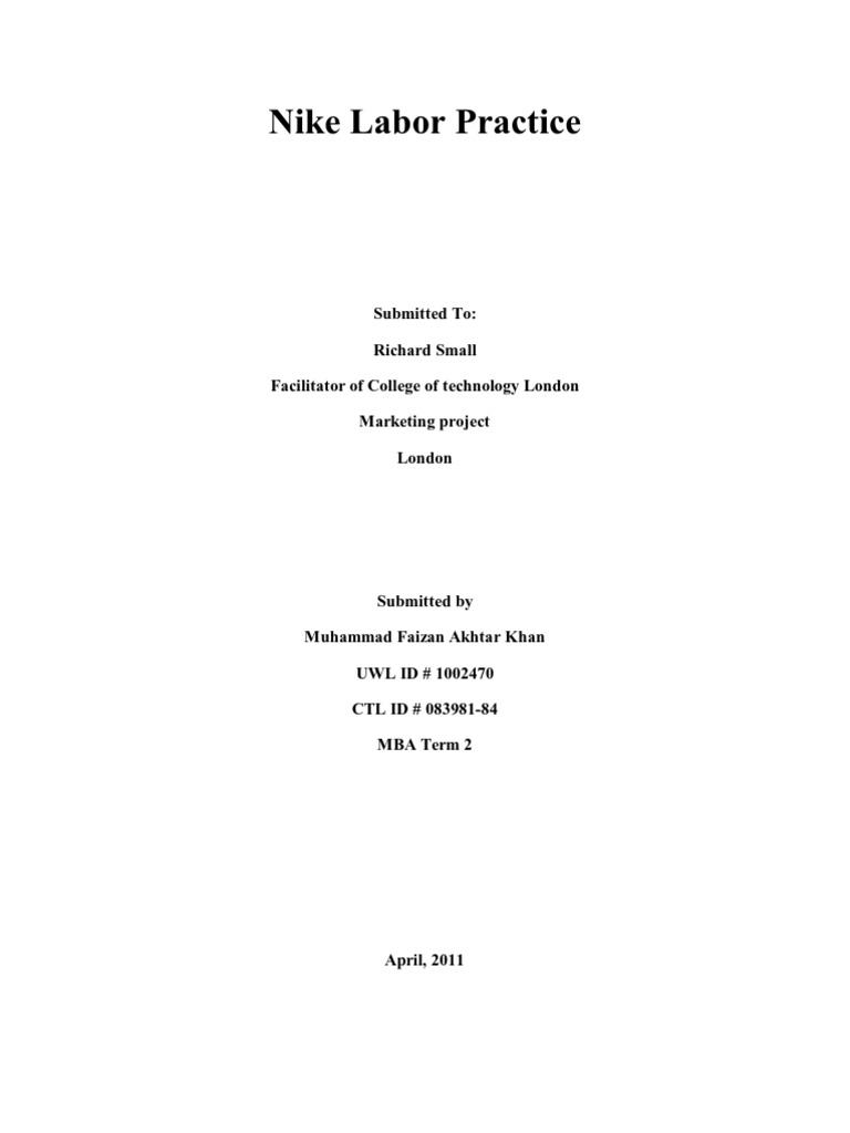 Nike and Adidas Child Labor Issues | PDF | Nike | Corporate Social ...