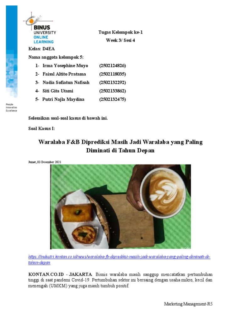 2211 MKTG6113038 D4ea TK1-W3-S4-R5 Team5 | PDF | Bisnis