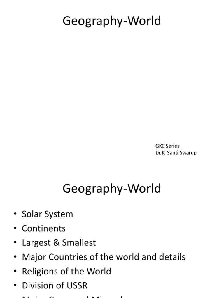 L4 - Geography of World | PDF | Planets | Solar System