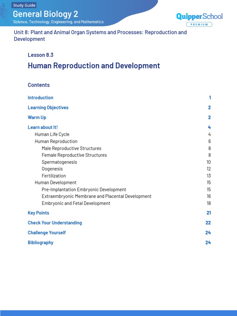 Human Reproduction and Development | PDF | Meiosis | Fertilisation
