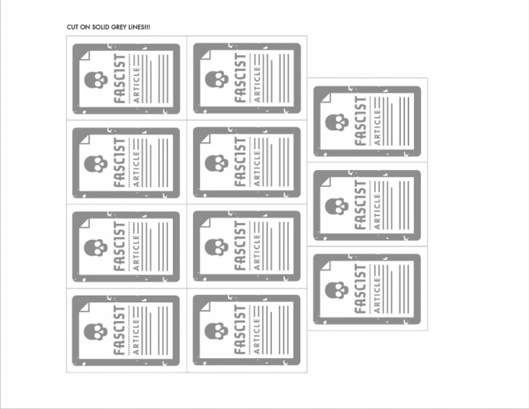 Secret Hitler Print and Play - Faschist Cards | PDF