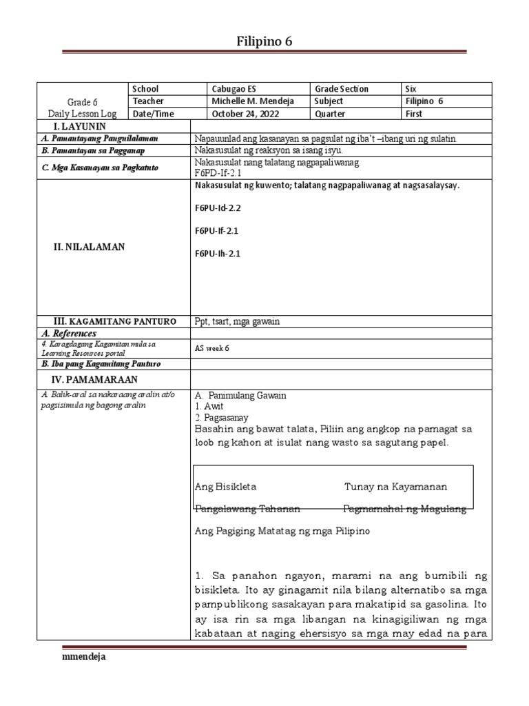 Pagsulat NG Talata | PDF