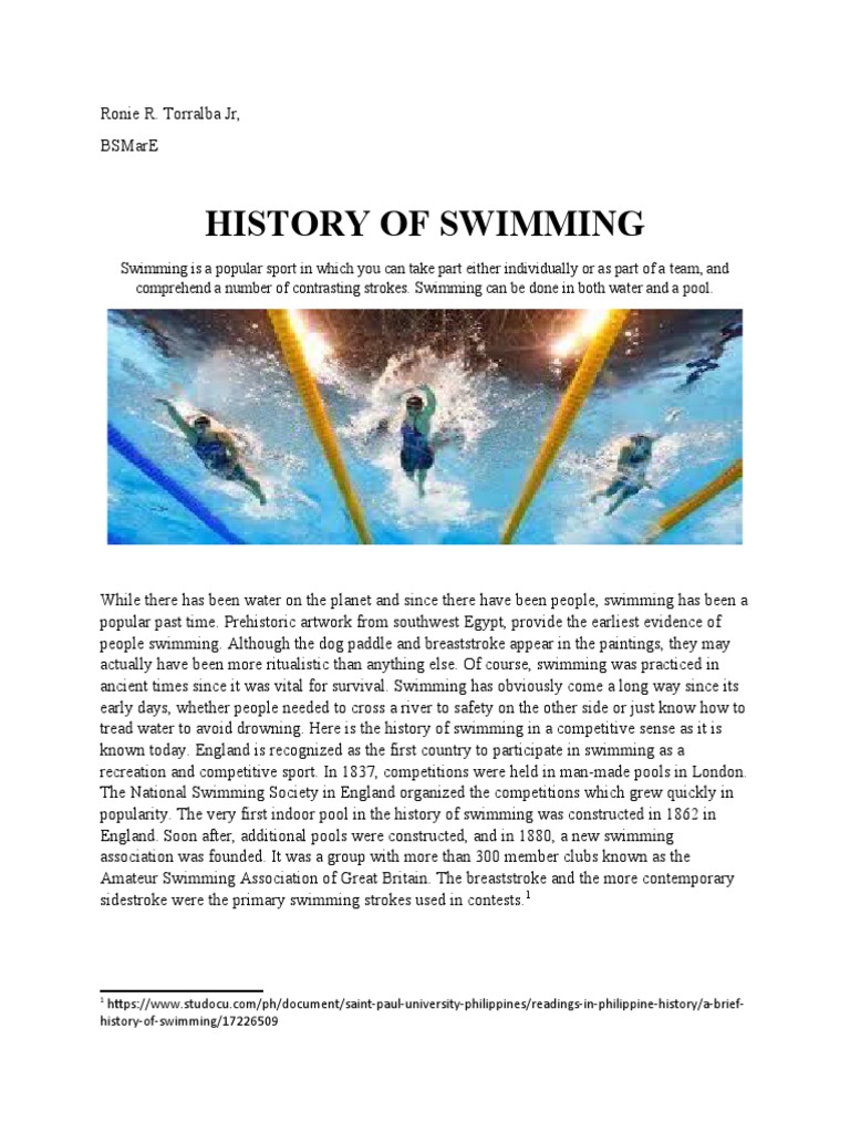 History of Swimming | PDF