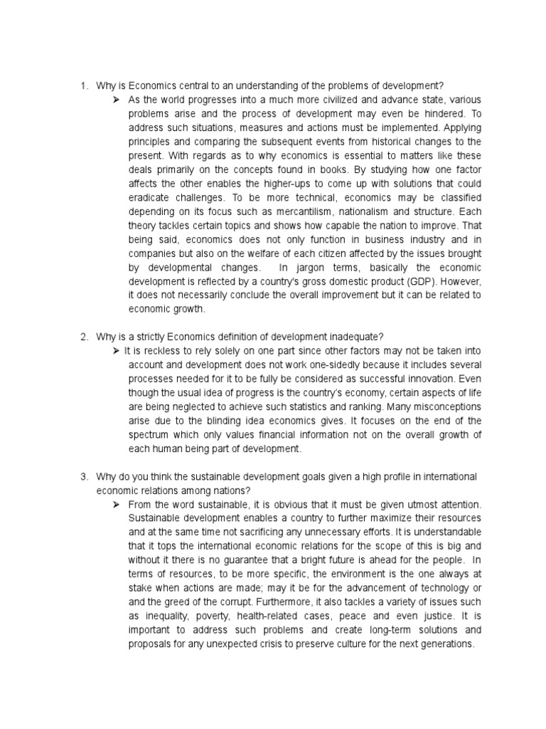 Understanding the Multifaceted Nature of Development: An Analysis of ...