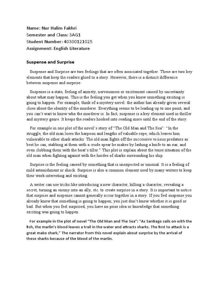 Suspense and Surprise | Download Free PDF | Thriller (Genre) | Plot ...